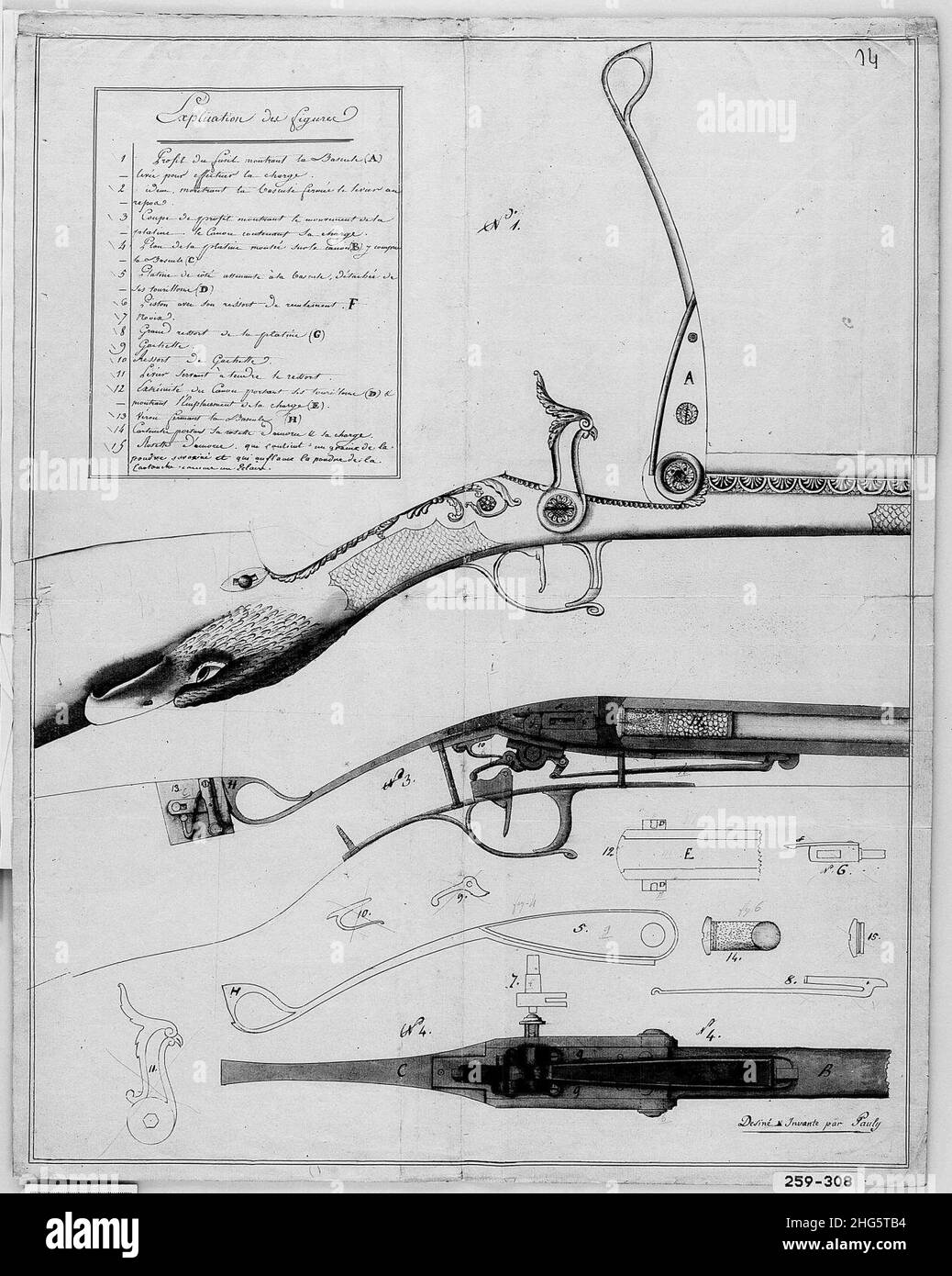 Self-contained cartridge – Pauli 1812 Stock Photo - Alamy