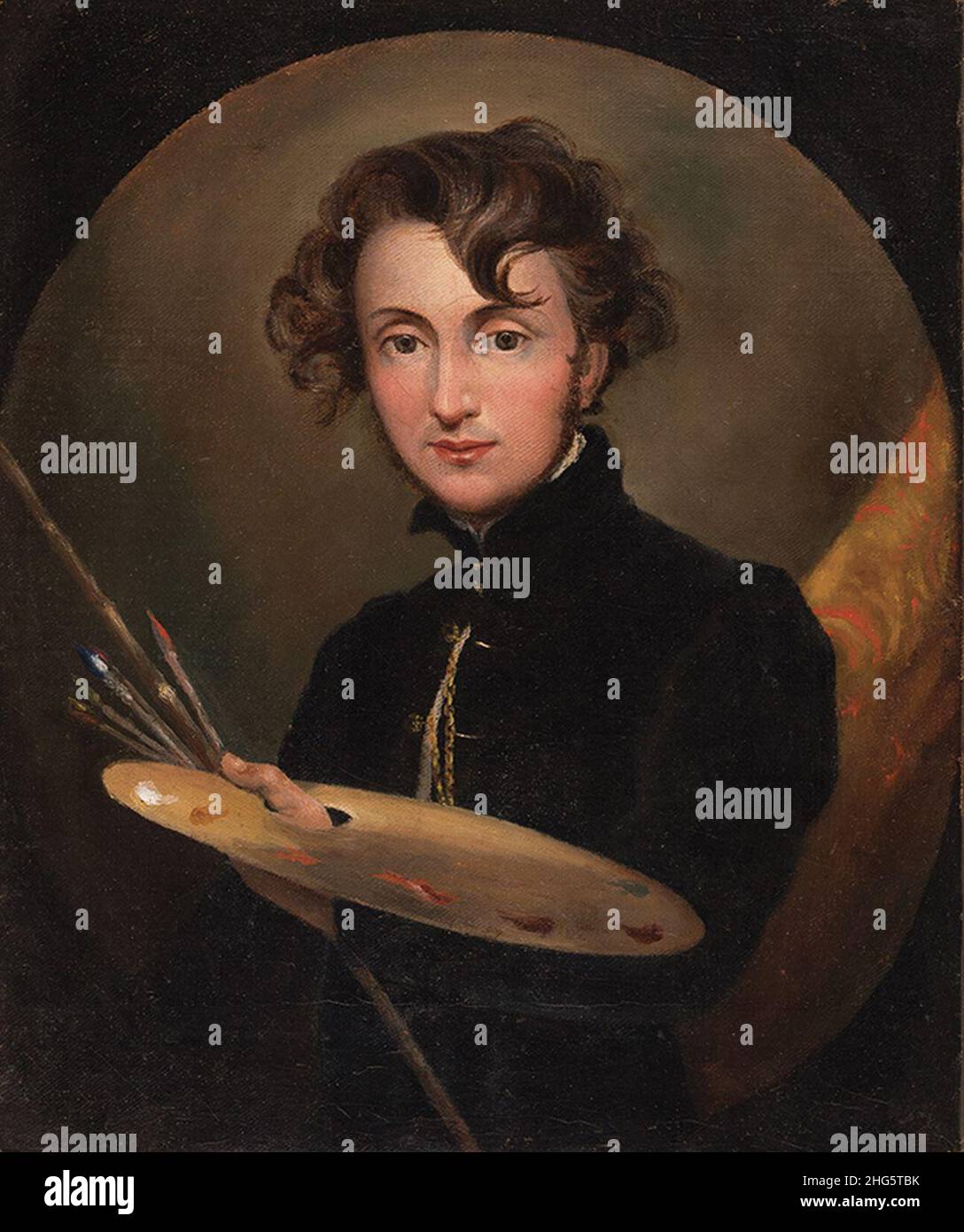 Self-portrait - Sir George Hayter - 1828 Stock Photo - Alamy