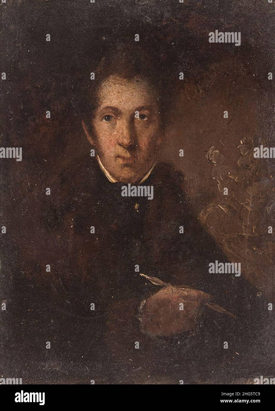 Self-portrait - Edward Villiers Rippingille Stock Photo - Alamy