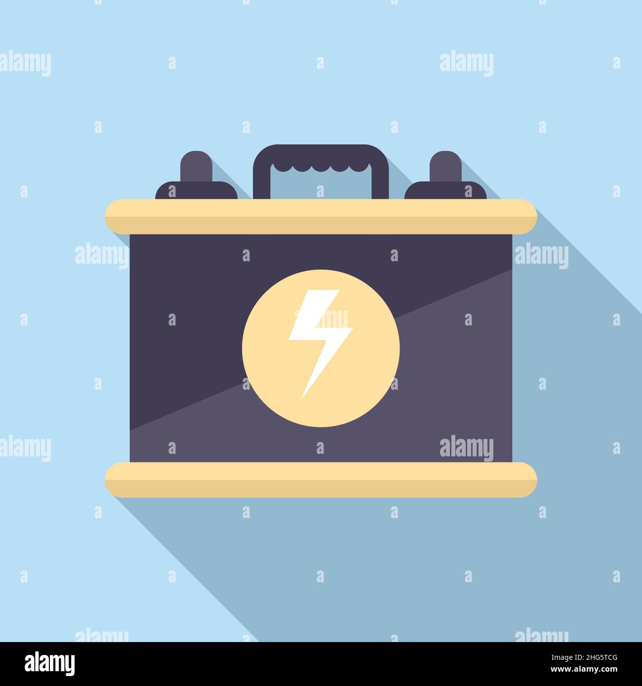 Car battery icon flat vector. Electric auto. Energy power Stock Vector ...
