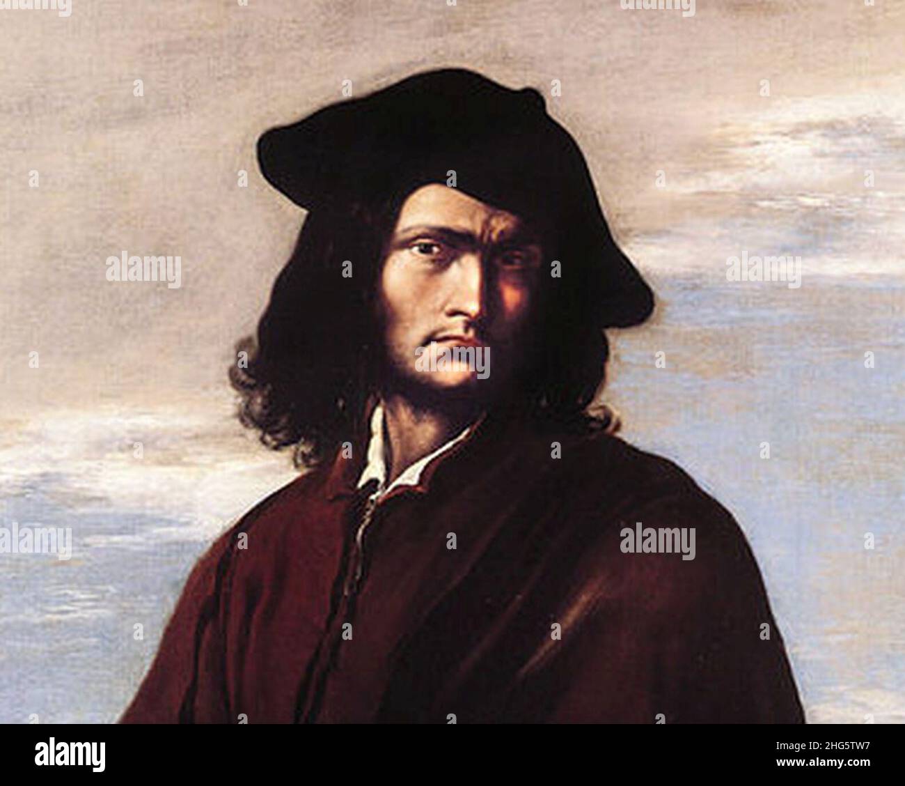 Self-portrait by Salvator Rosa - Detail Stock Photo - Alamy