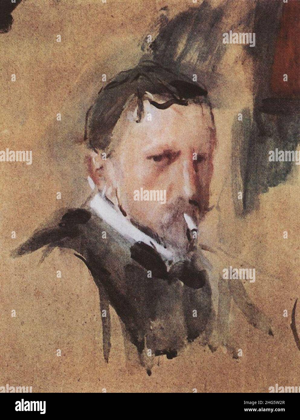 Self-portrait by V.Serov (1901, GRM Stock Photo - Alamy