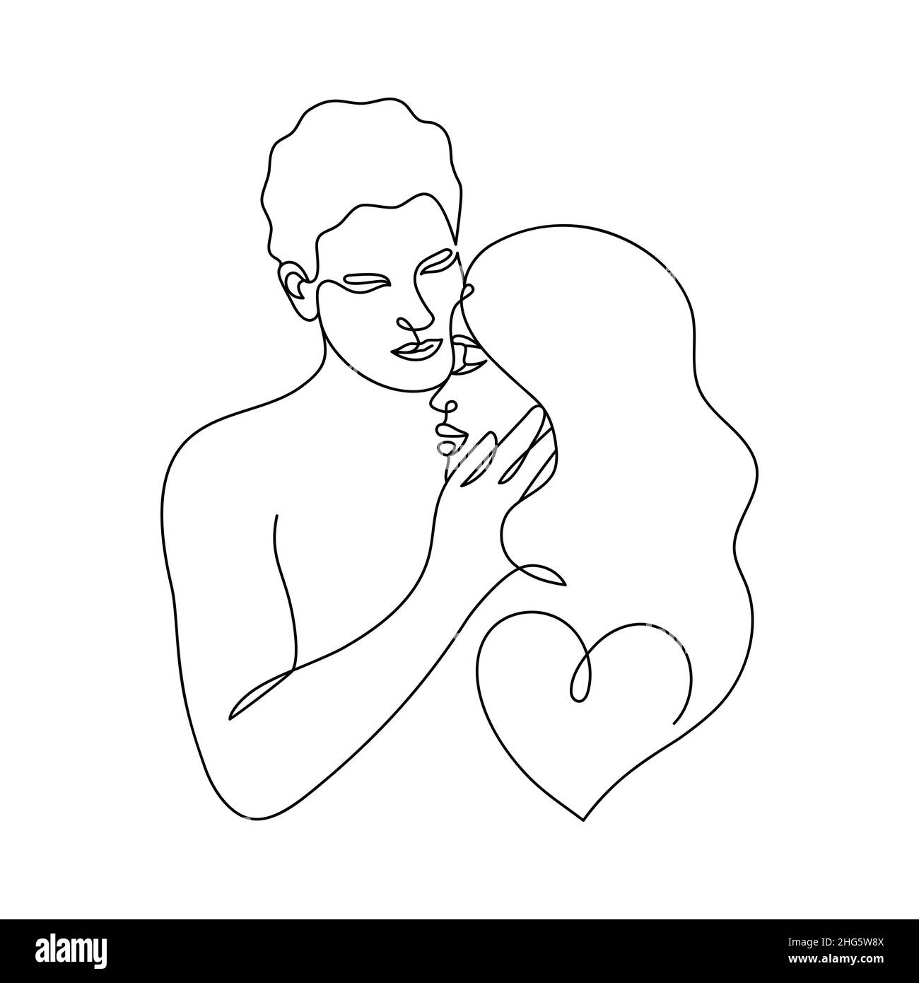 Continuous line abstract men Stock Vector Images - Alamy