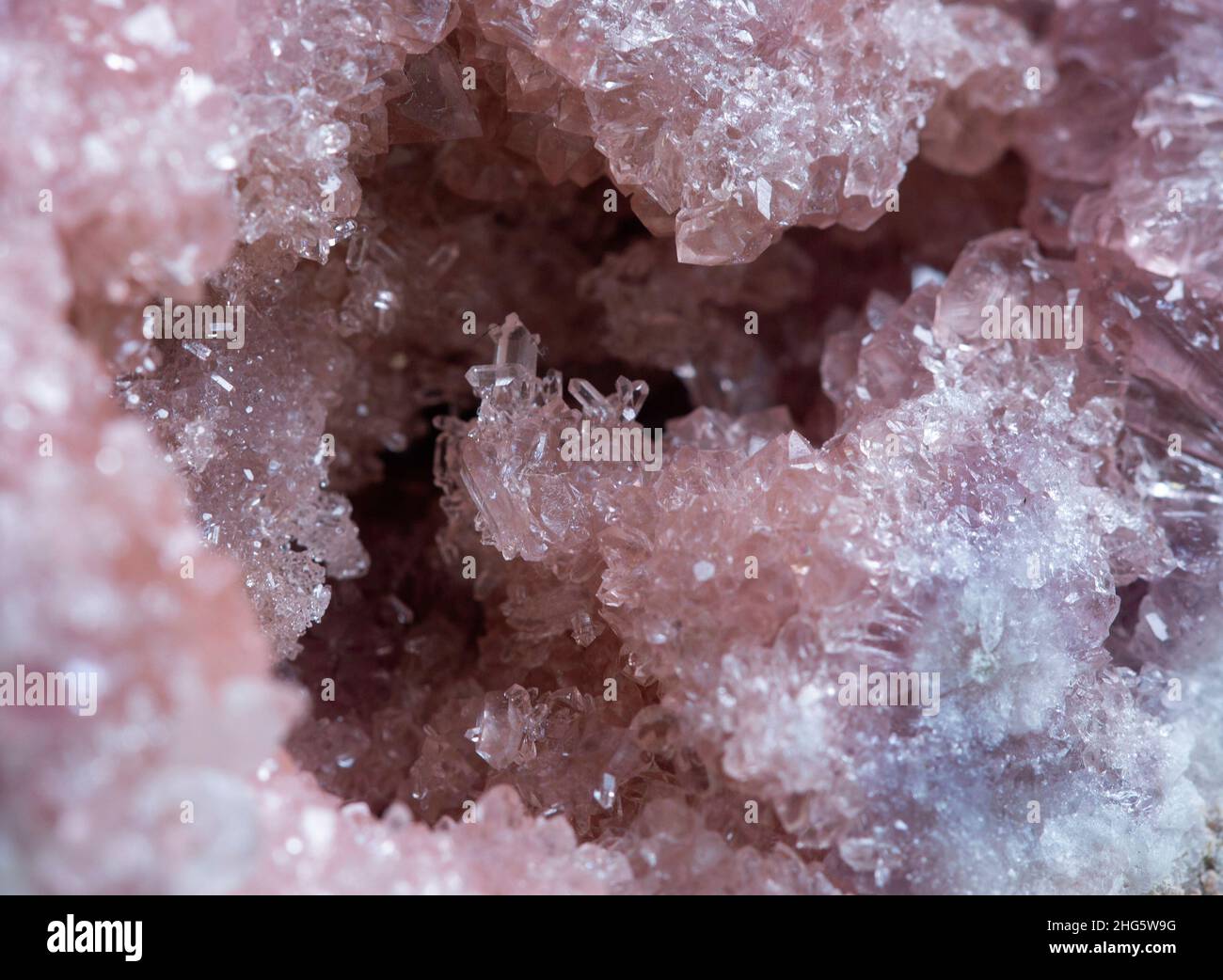 pink quartz mineral specimen stone rock geology gem crystal Stock Photo ...