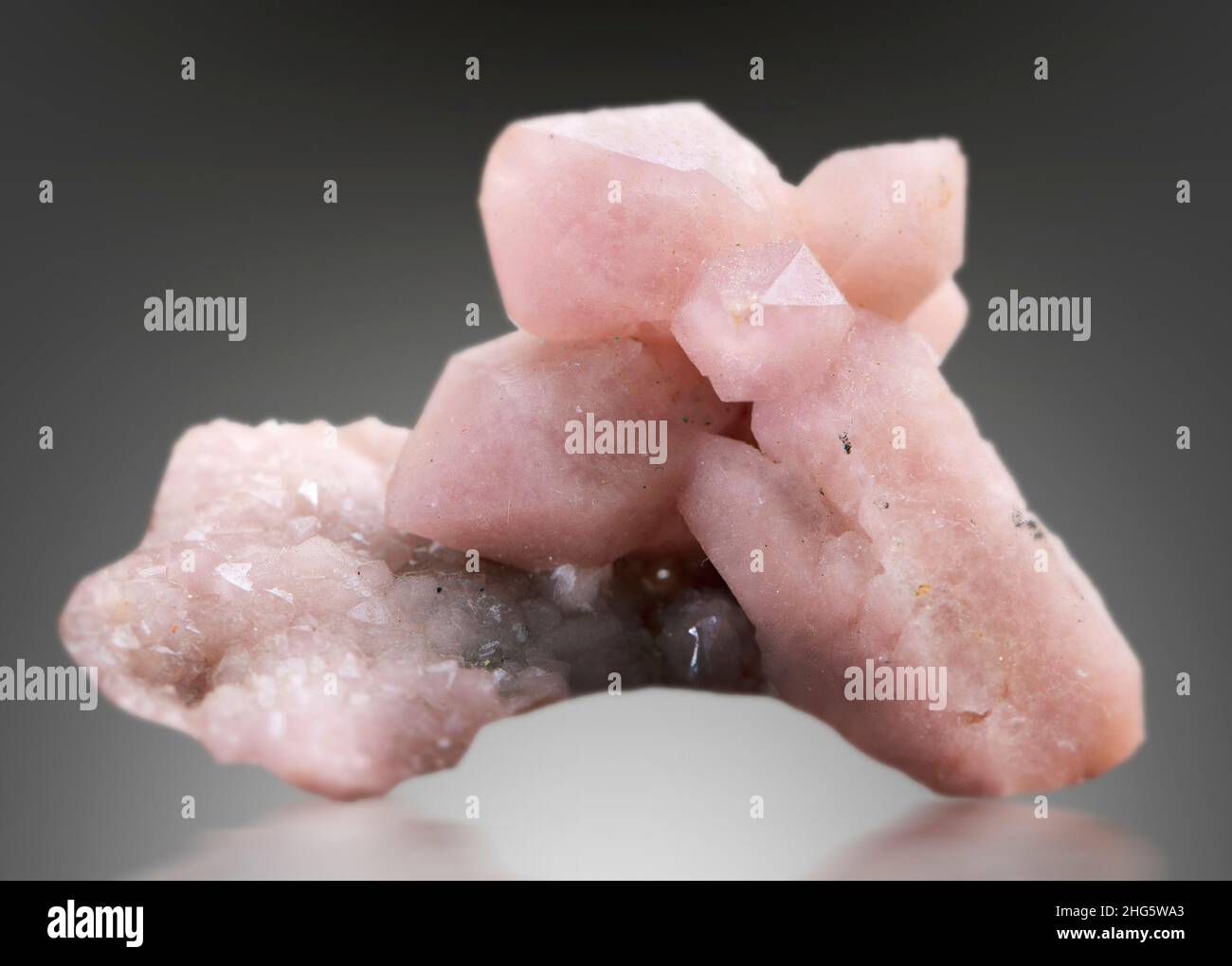 pink quartz mineral specimen stone rock geology gem crystal Stock Photo ...