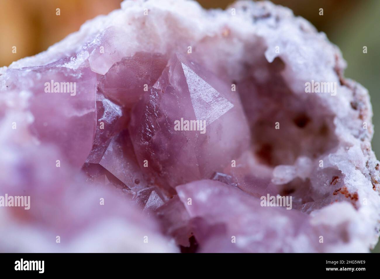 pink quartz mineral specimen stone rock geology gem crystal Stock Photo ...