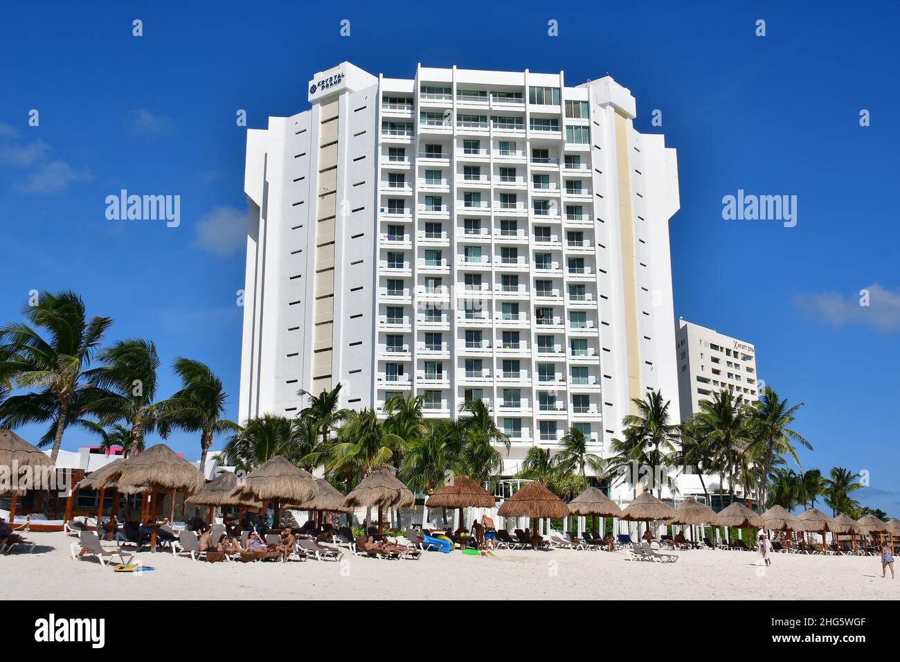 hotel, beach, Caribbean Sea, Cancún, state of Quintana Roo, Yucatán ...