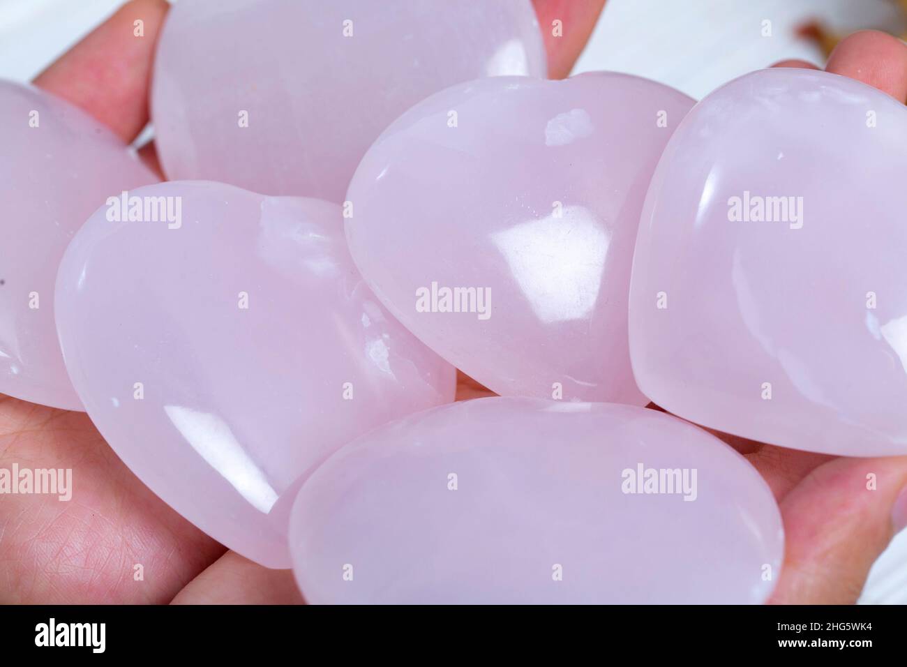 pink quartz mineral specimen stone rock geology gem crystal Stock Photo ...