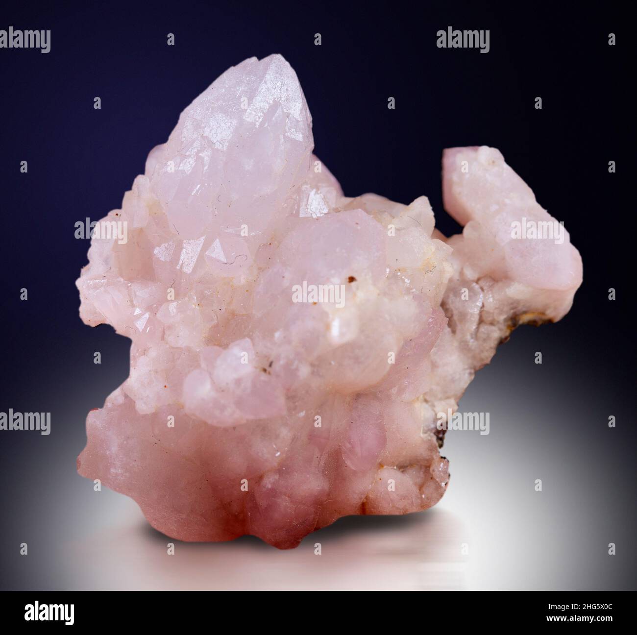 pink quartz mineral specimen stone rock geology gem crystal Stock Photo ...