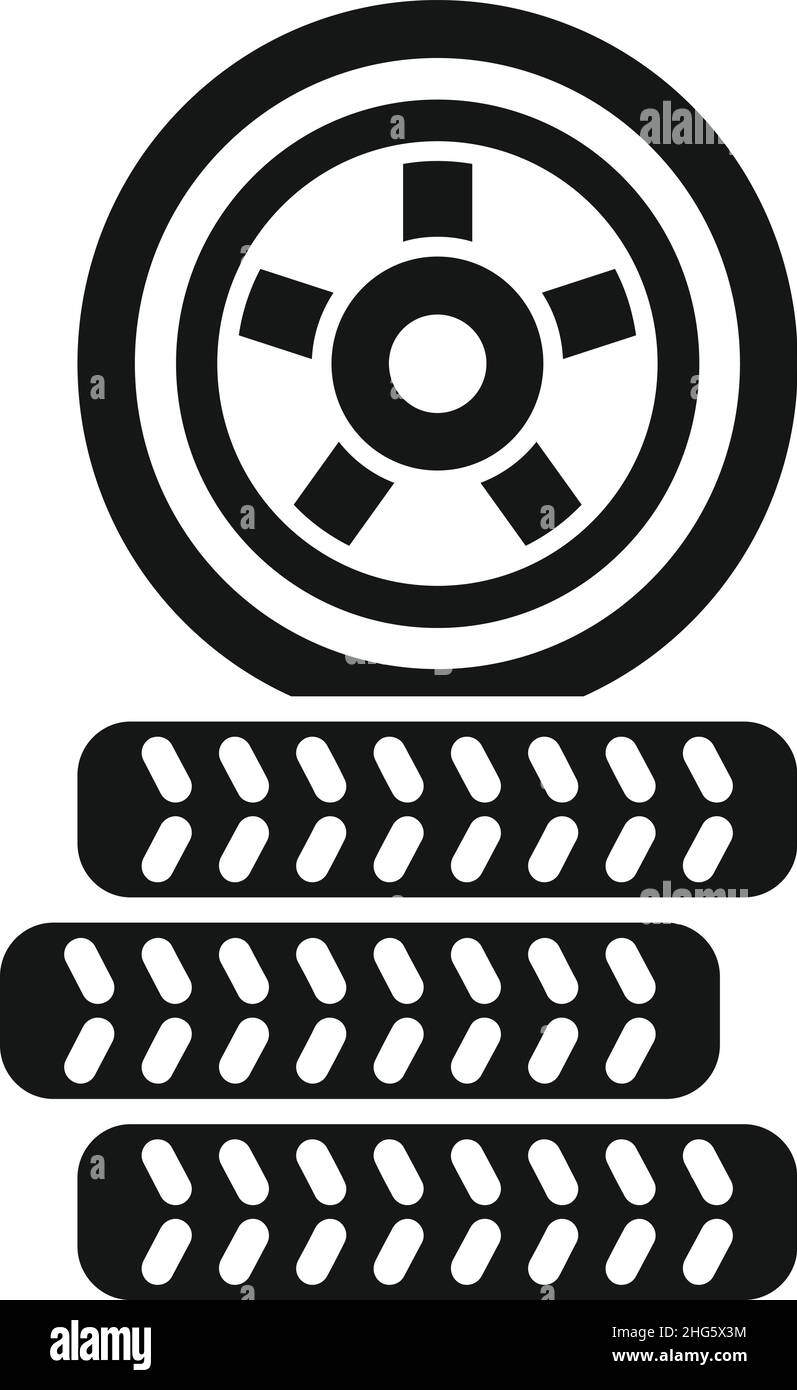 Car wheels icon simple vector. Auto tire. Sport race Stock Vector Image ...