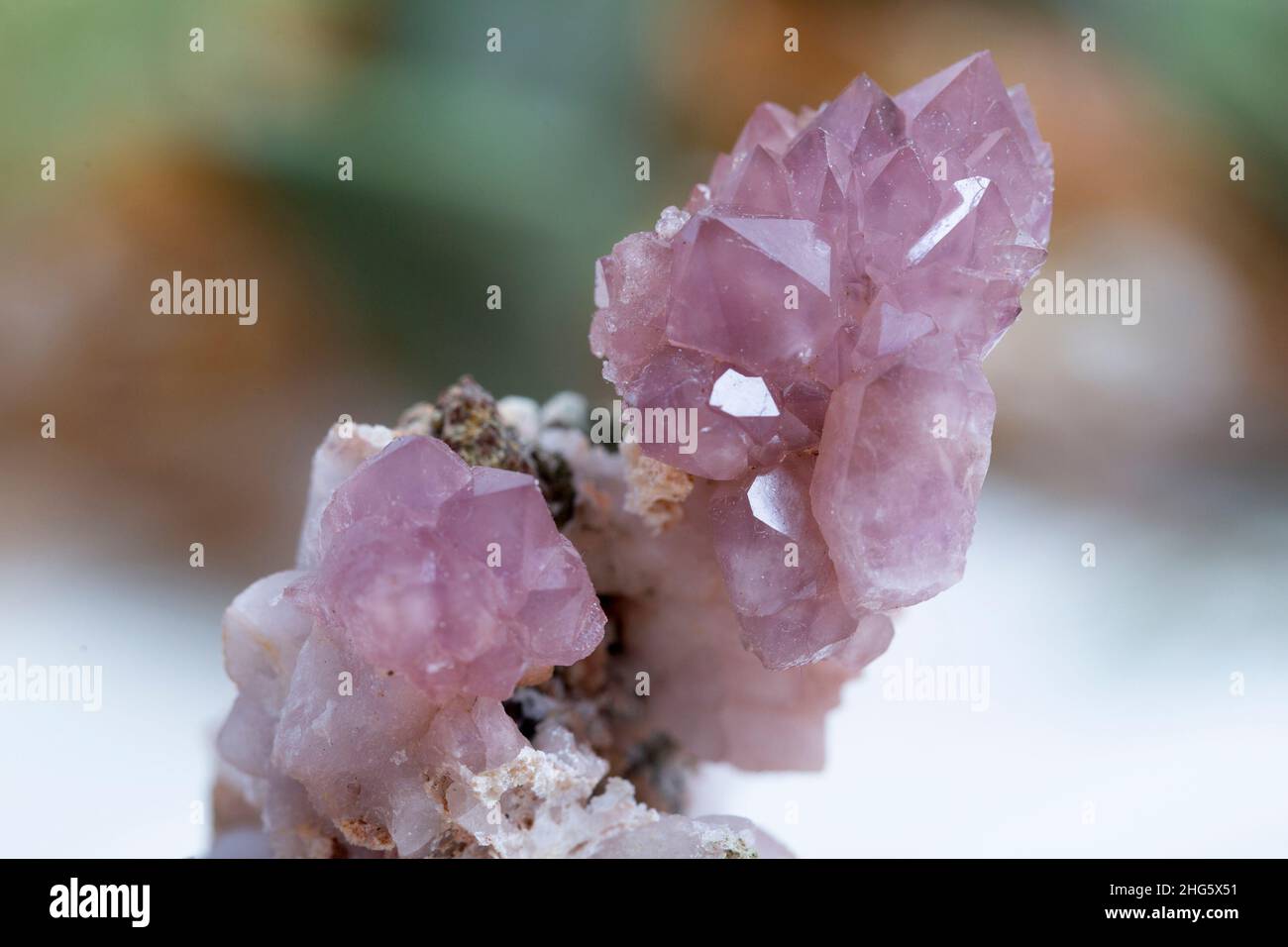 pink quartz mineral specimen stone rock geology gem crystal Stock Photo ...