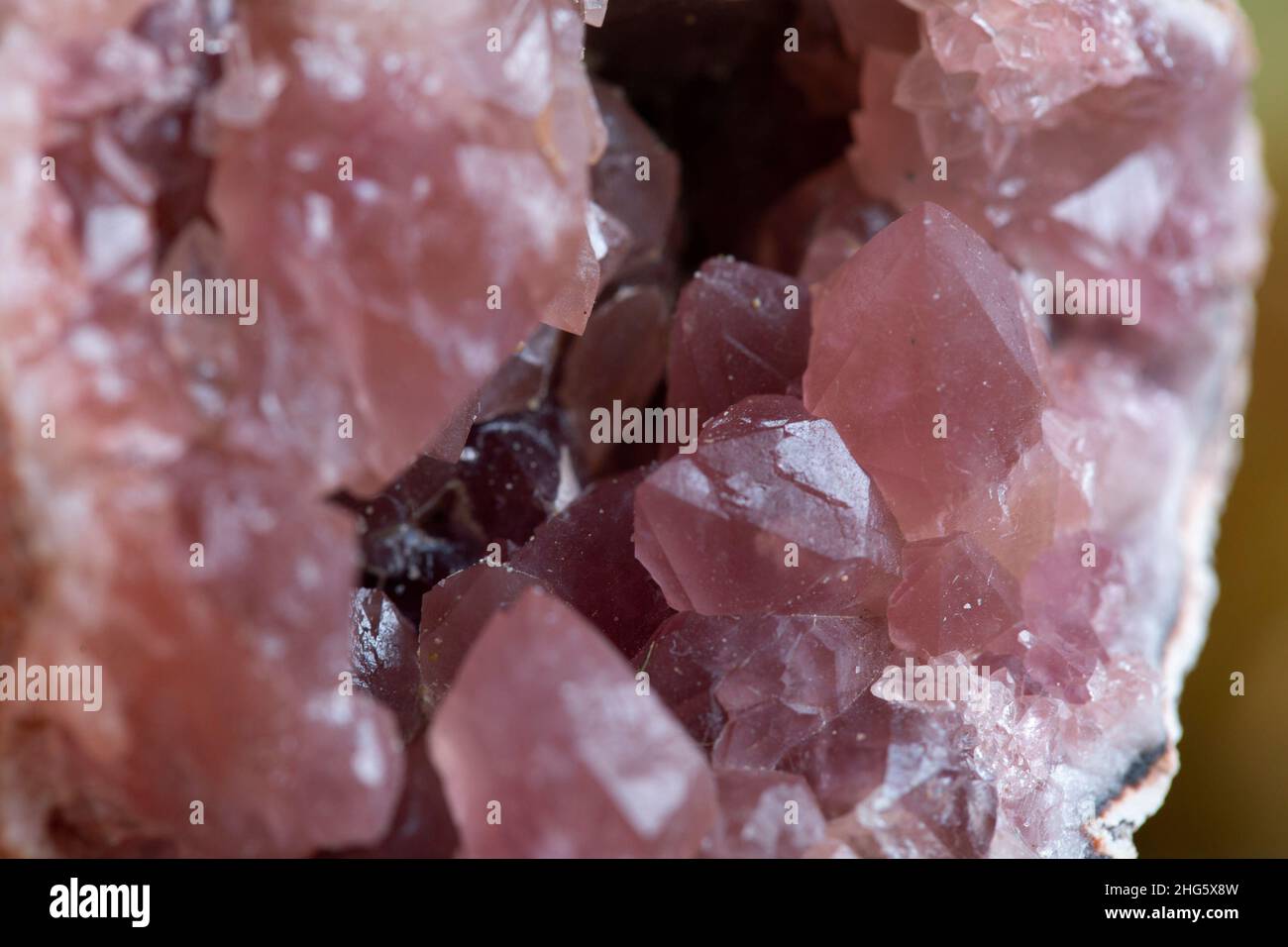 pink quartz mineral specimen stone rock geology gem crystal Stock Photo ...