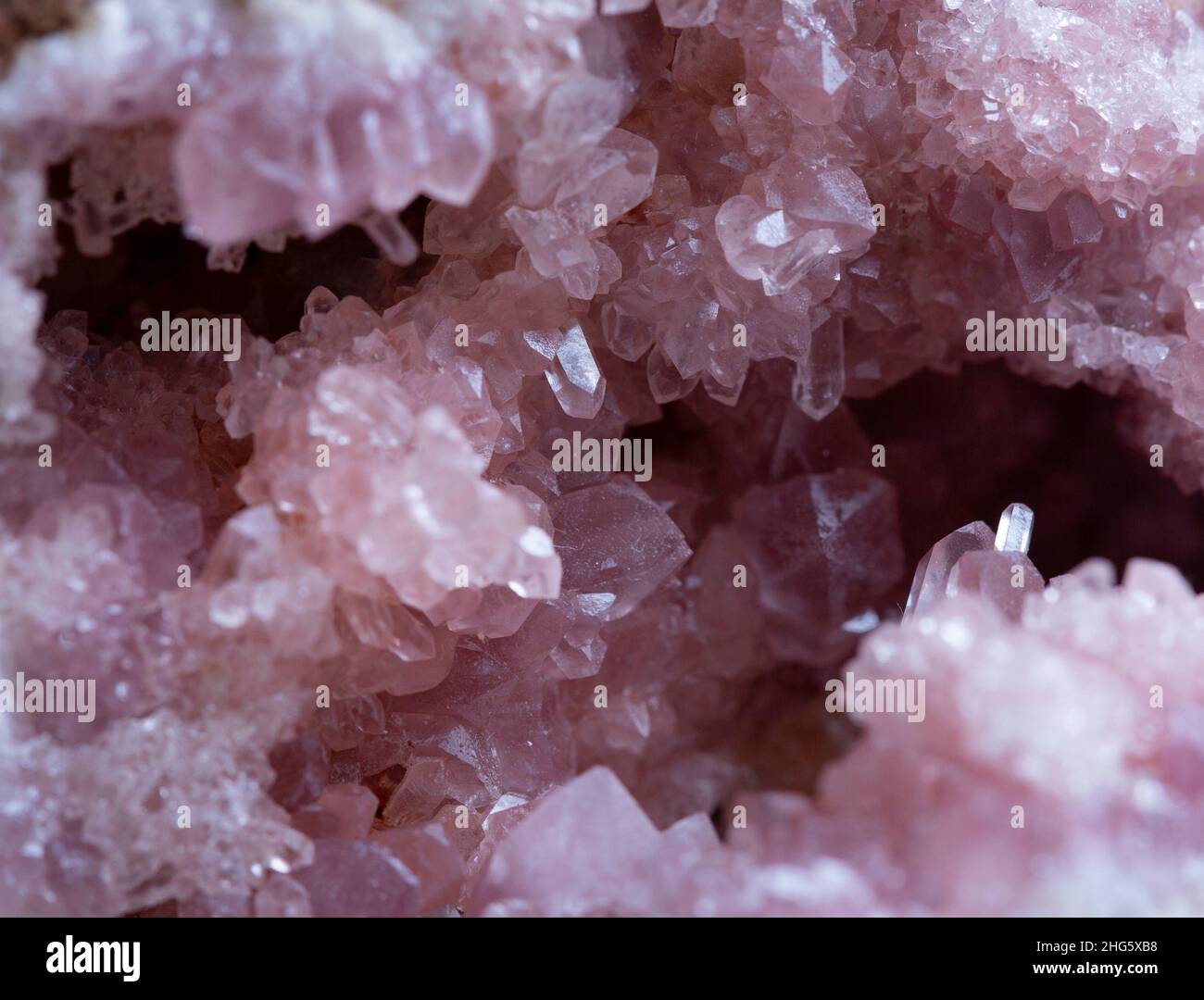 pink quartz mineral specimen stone rock geology gem crystal Stock Photo ...