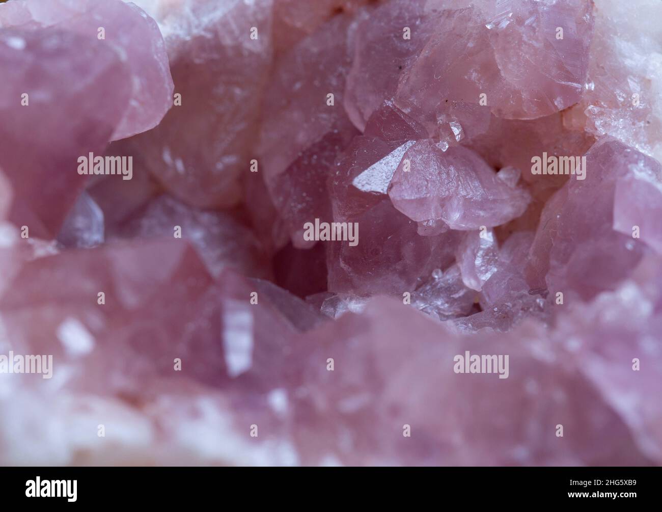 pink quartz mineral specimen stone rock geology gem crystal Stock Photo ...
