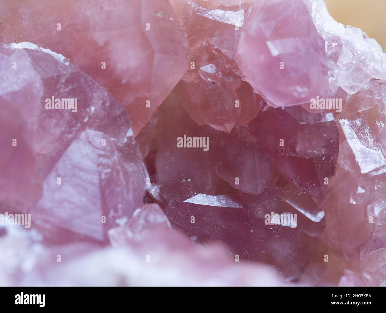 pink quartz mineral specimen stone rock geology gem crystal Stock Photo ...