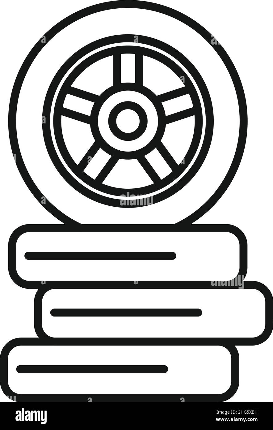 White alloy wheels Stock Vector Images - Alamy