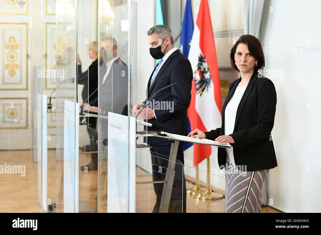 Press Conference On Compulsory Vaccination In Austria With Wolfgang ...