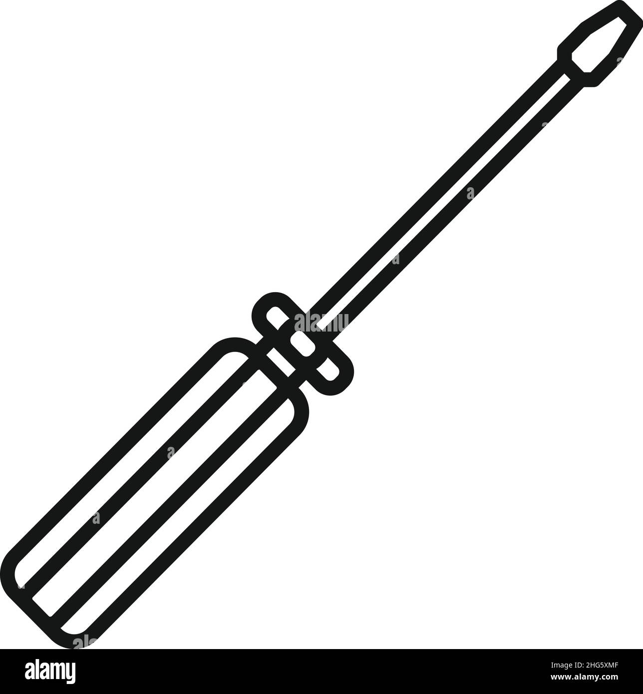 Screwdriver icon outline vector. Screw tool. Driver head Stock Vector ...