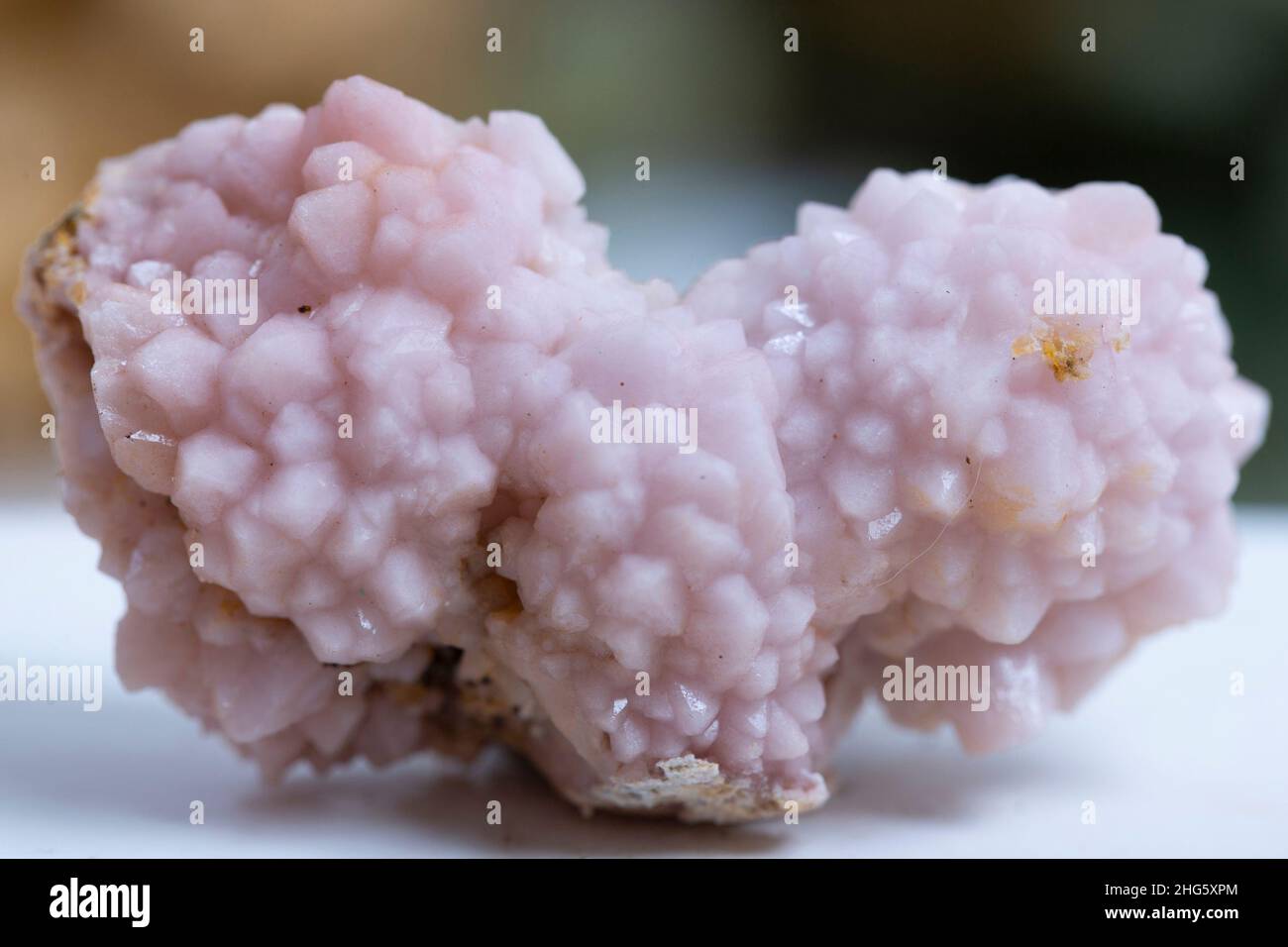 pink quartz mineral specimen stone rock geology gem crystal Stock Photo ...