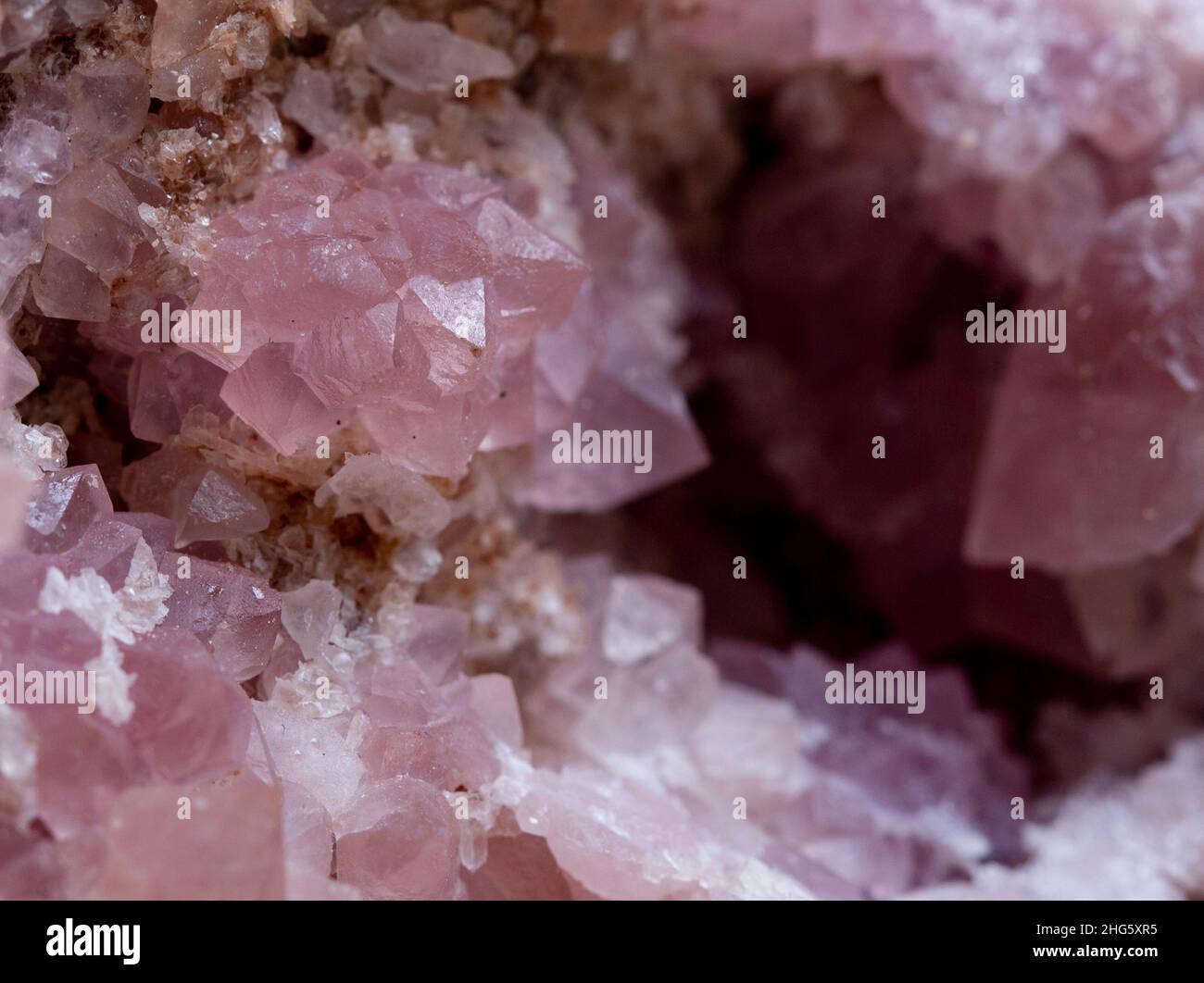 pink quartz mineral specimen stone rock geology gem crystal Stock Photo ...