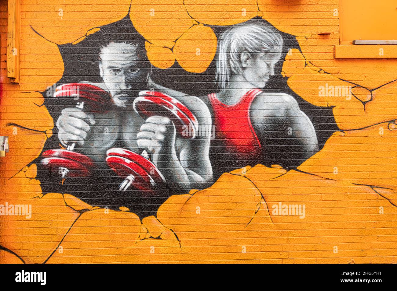 Boxing mural hi-res stock photography and images - Alamy