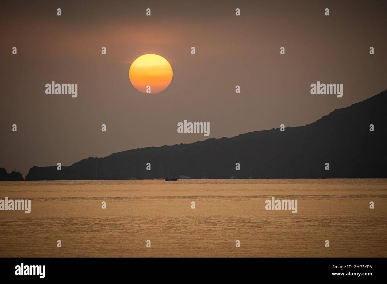 Sunset in Sicily Stock Photo - Alamy
