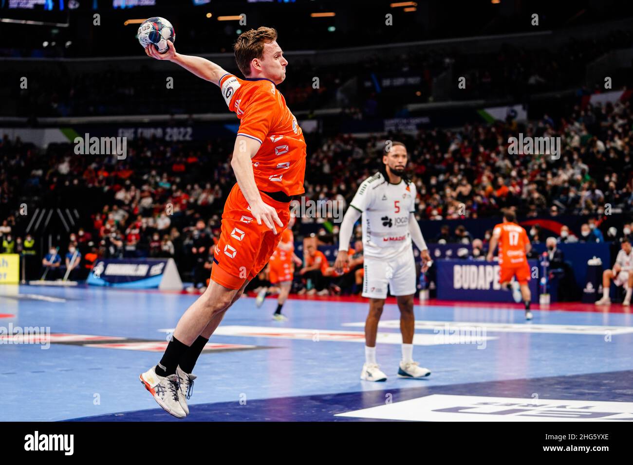 BUDAPEST, HUNGARY - JANUARY 18: Alec Smit of the Netherlands during the ...