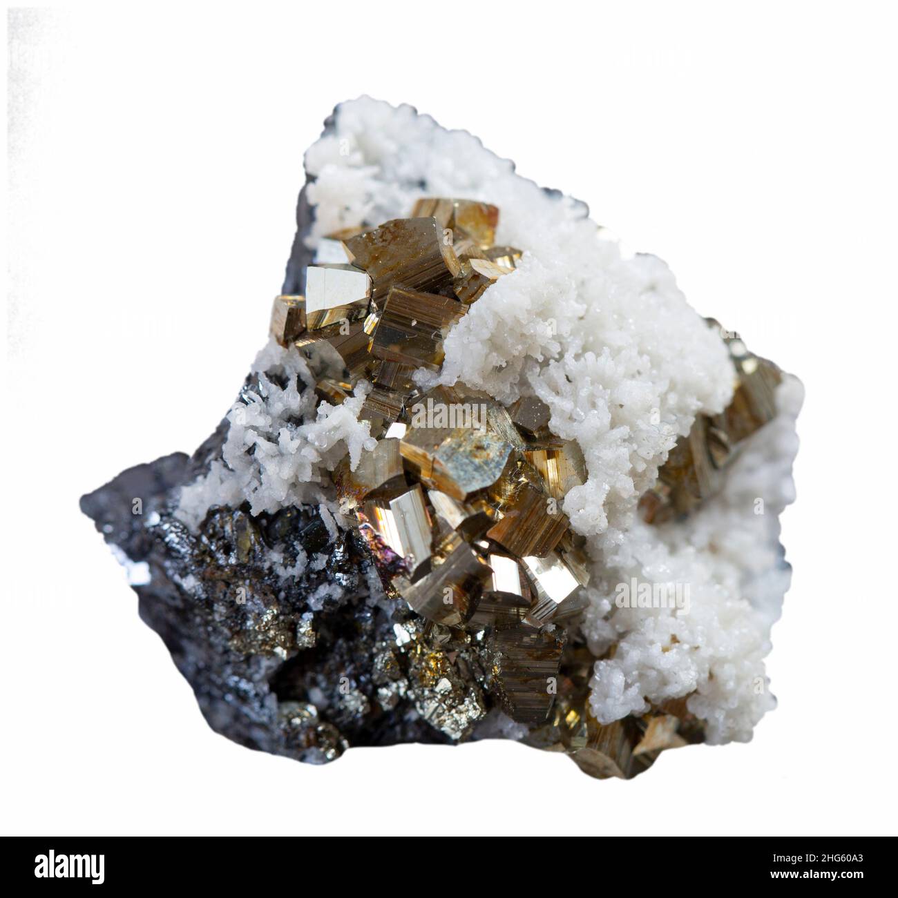 pyrite mineral specimen stone rock geology gem crystal Stock Photo - Alamy