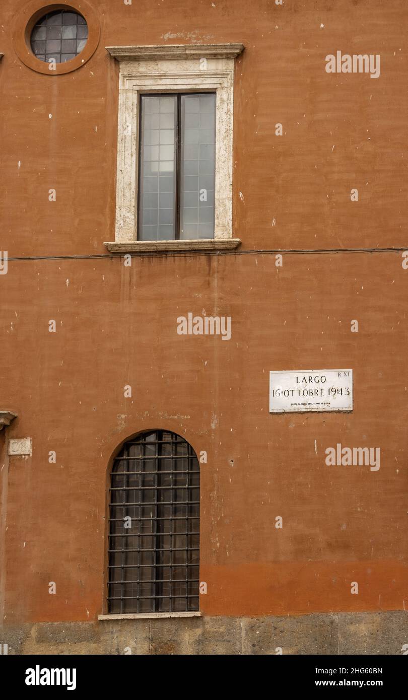 Jewish Ghetto of Rome. The square where Jews were assembled for ...