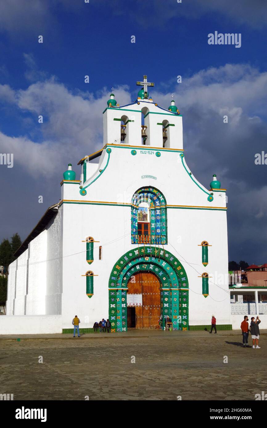 Spanish colonial church of San Juan Chamula, state of Chiapas, Mexico ...