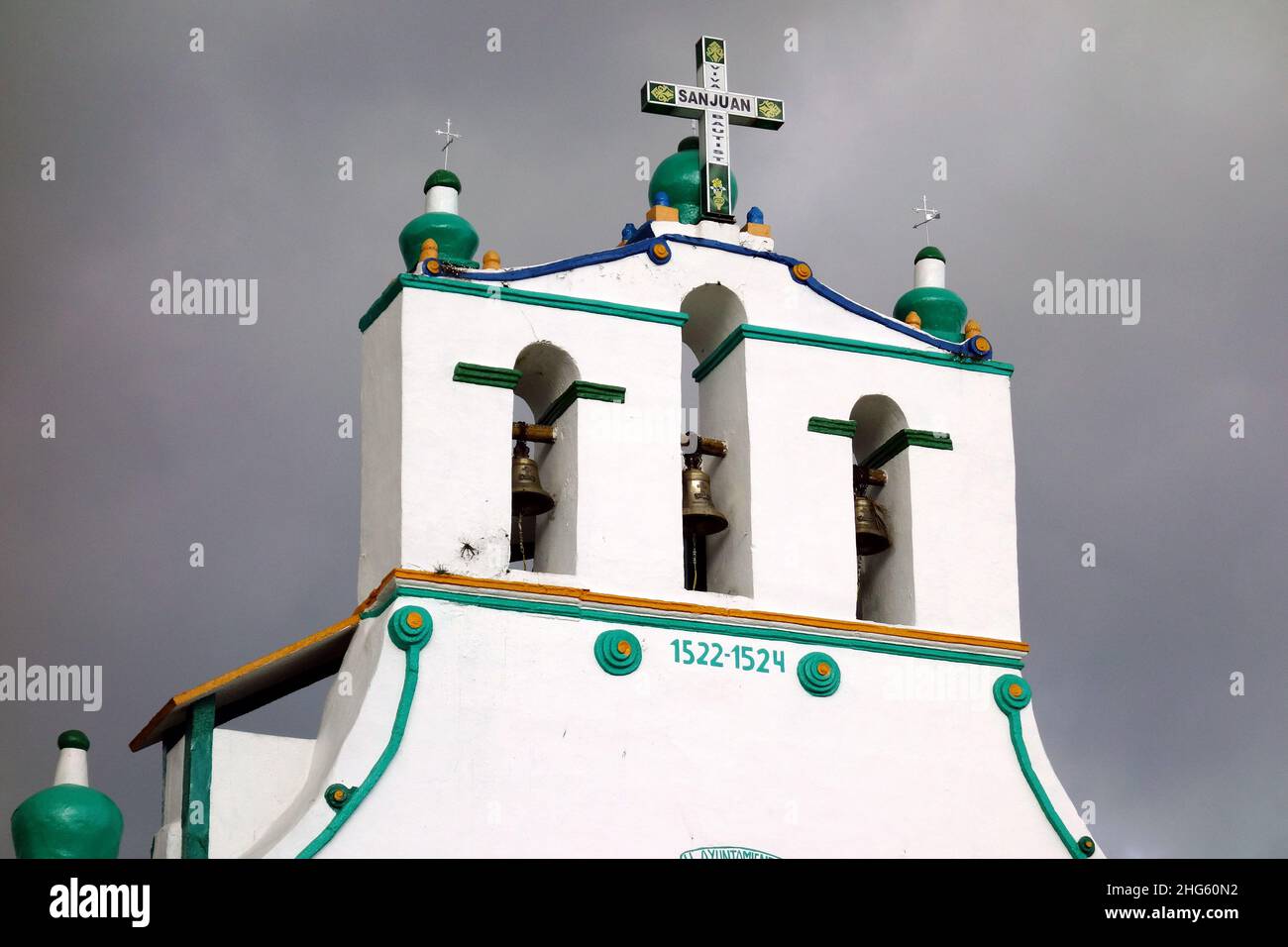Spanish colonial church of San Juan Chamula, state of Chiapas, Mexico ...