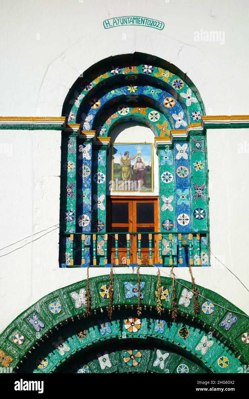 Spanish colonial church of San Juan Chamula, state of Chiapas, Mexico ...