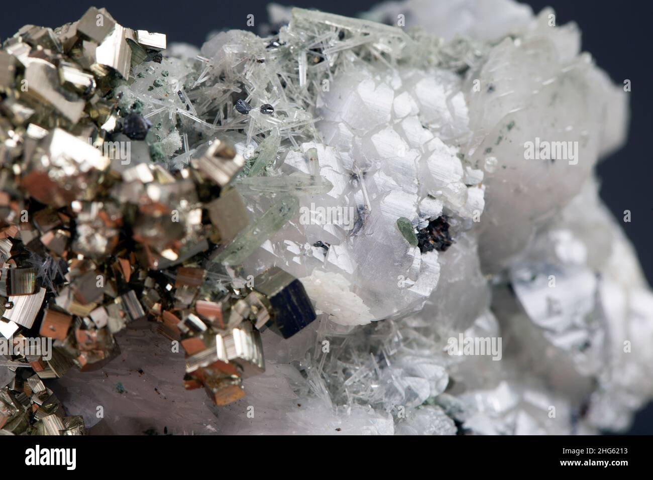 pyrite mineral specimen stone rock geology gem crystal Stock Photo - Alamy