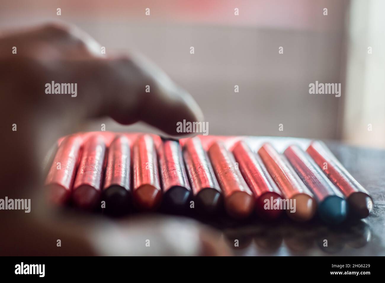 Brown crayon hi-res stock photography and images - Alamy