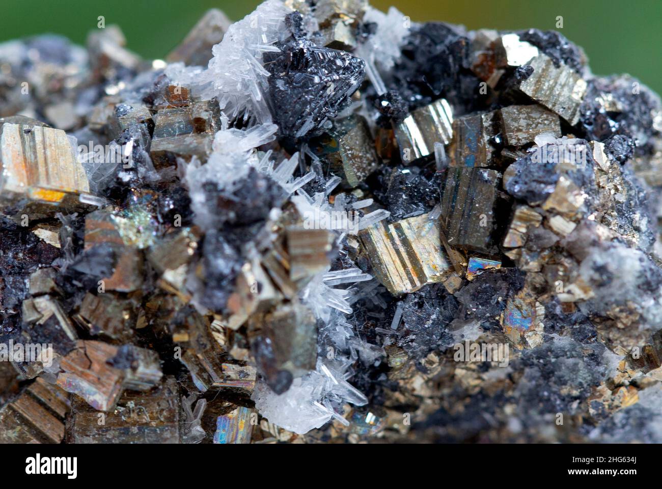 pyrite mineral specimen stone rock geology gem crystal Stock Photo - Alamy
