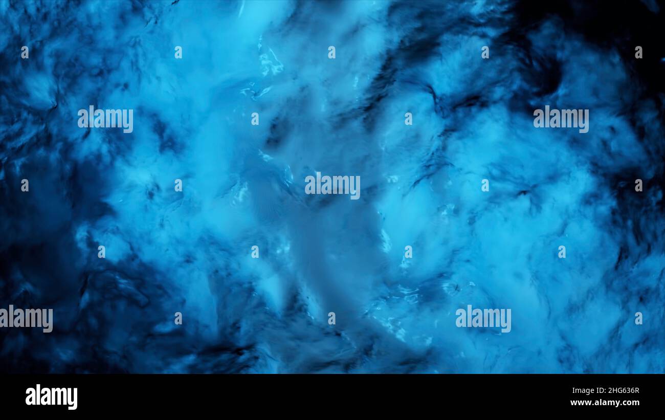 Waves on the sea surface of beautiful blue color, seamless loop. Top ...