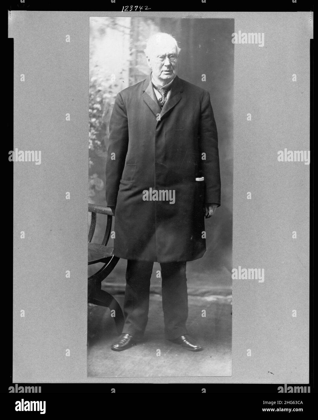 Senator George Frisbie Hoar, full-length portrait, standing, facing ...