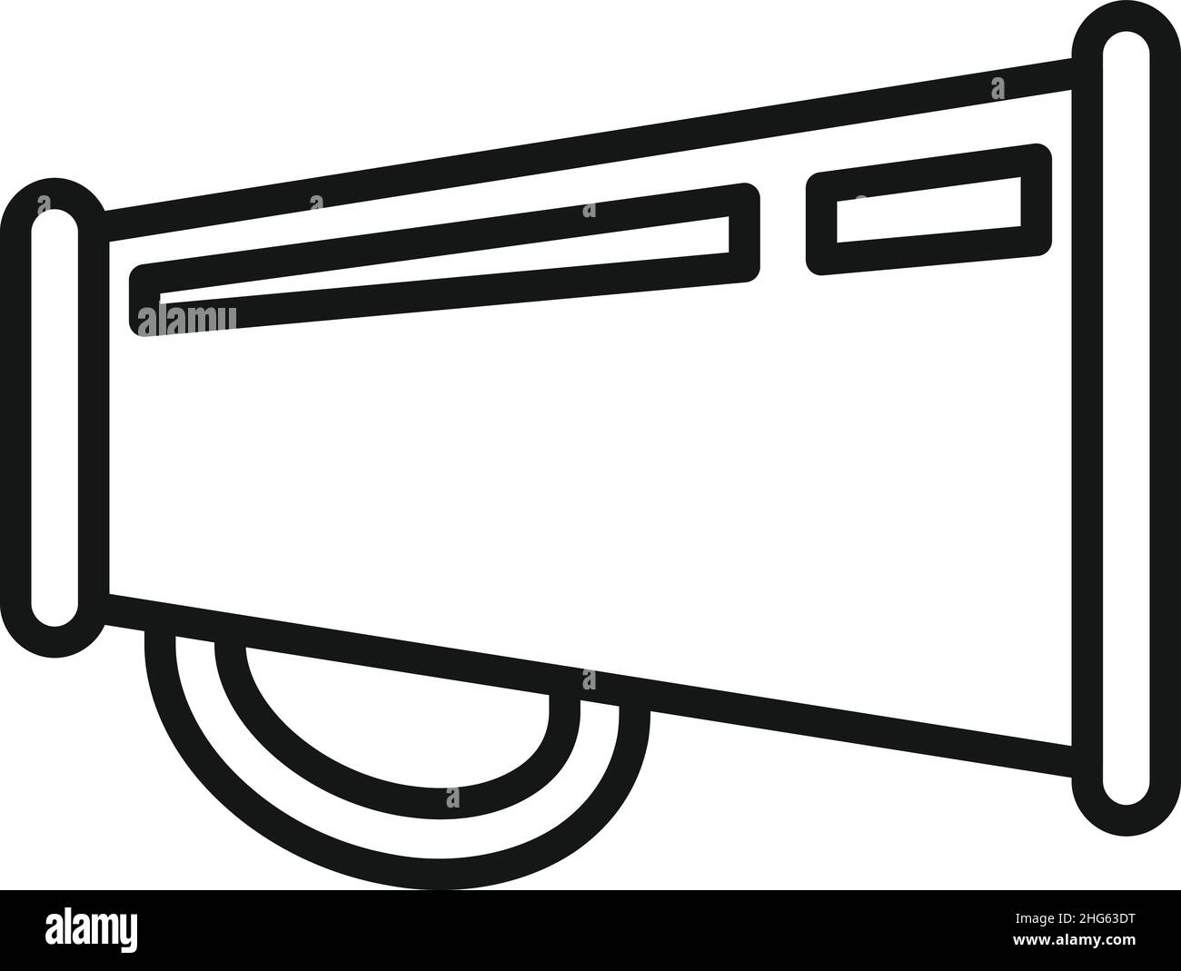 Cinema bullhorn icon outline vector. Making movie. Film video Stock ...