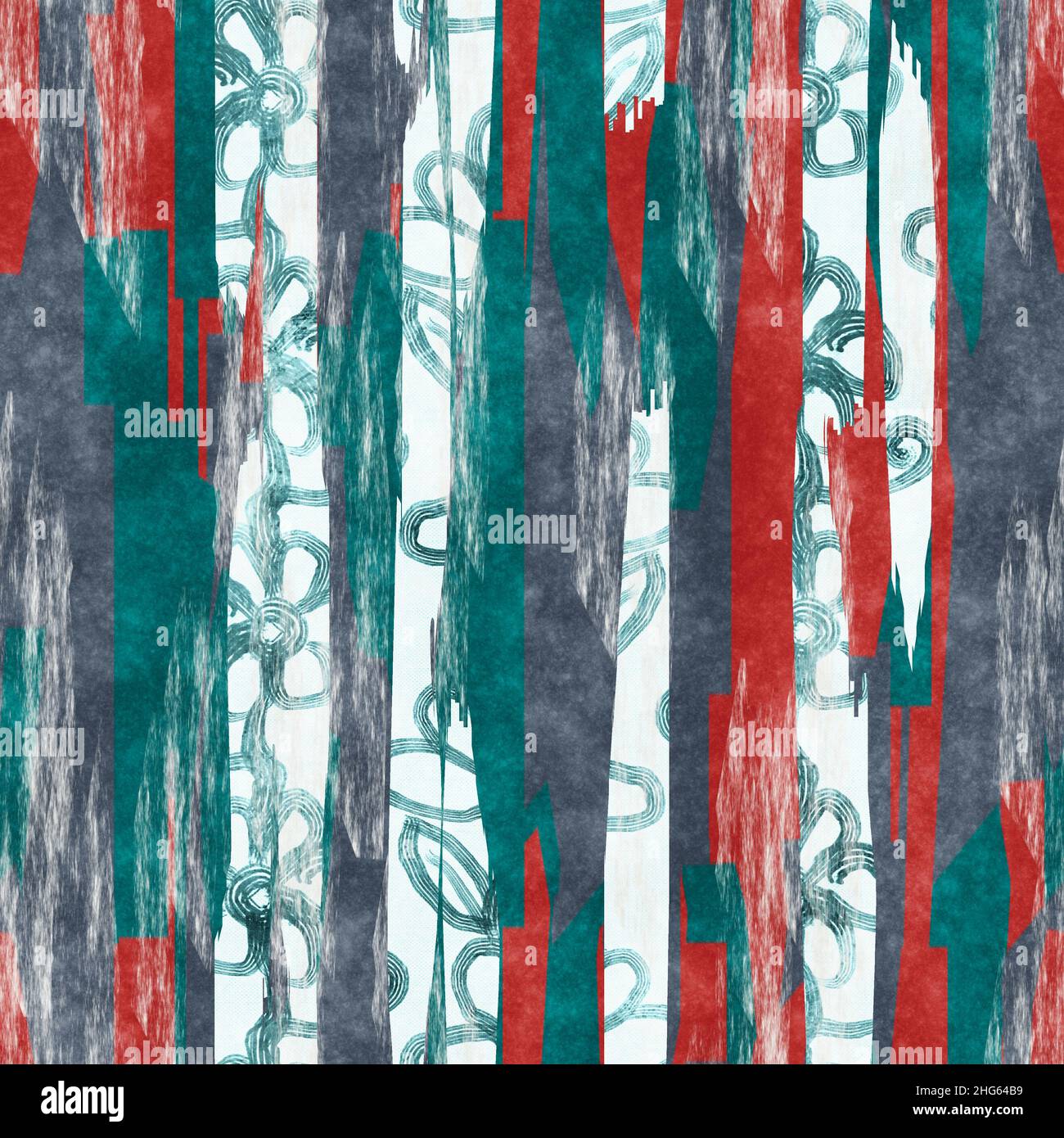 Seamless paper strip collage surface pattern design for print. High ...