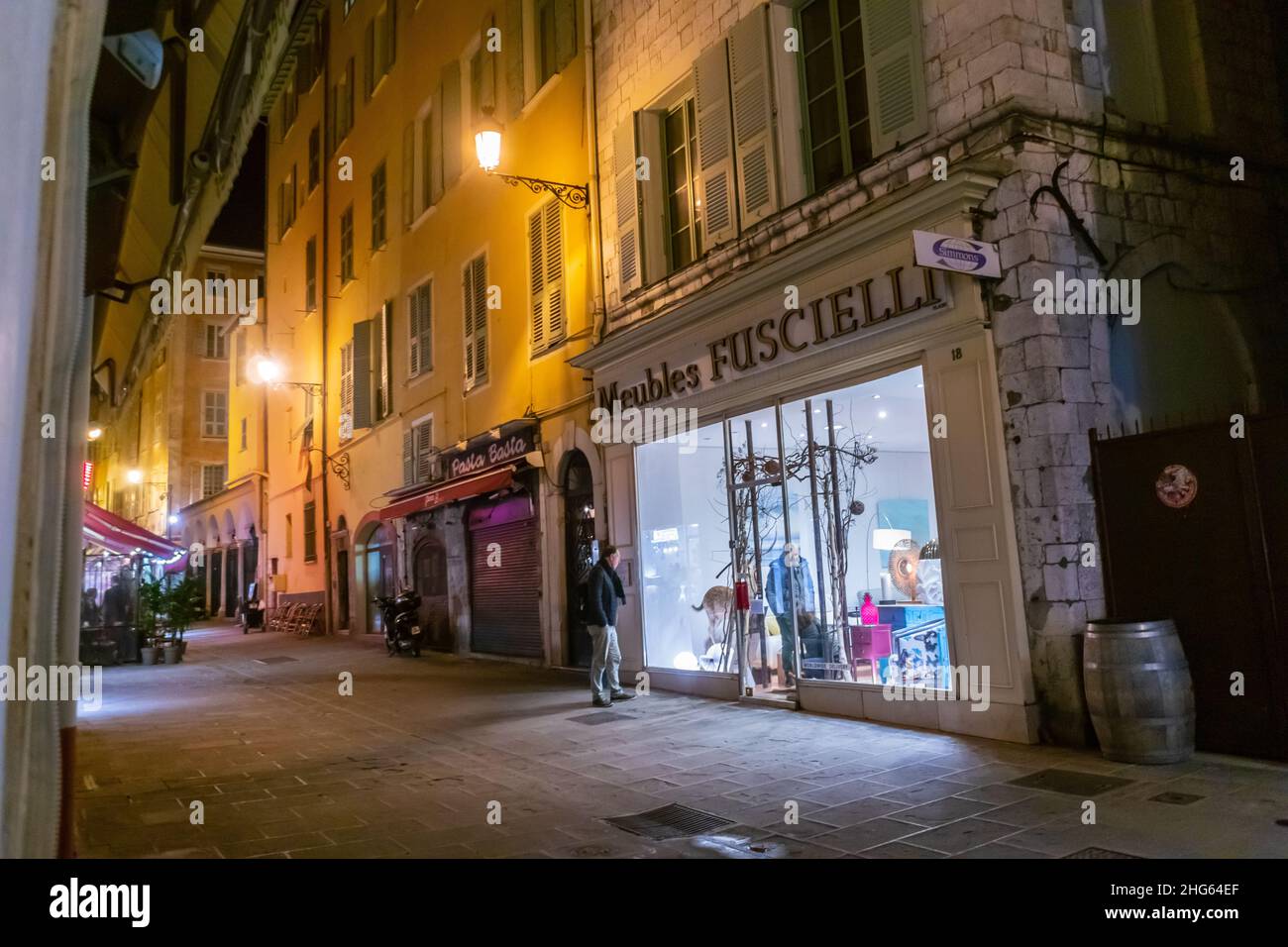 Nice, France, French Small Business, Shops Fronts in Old CIty Center ...