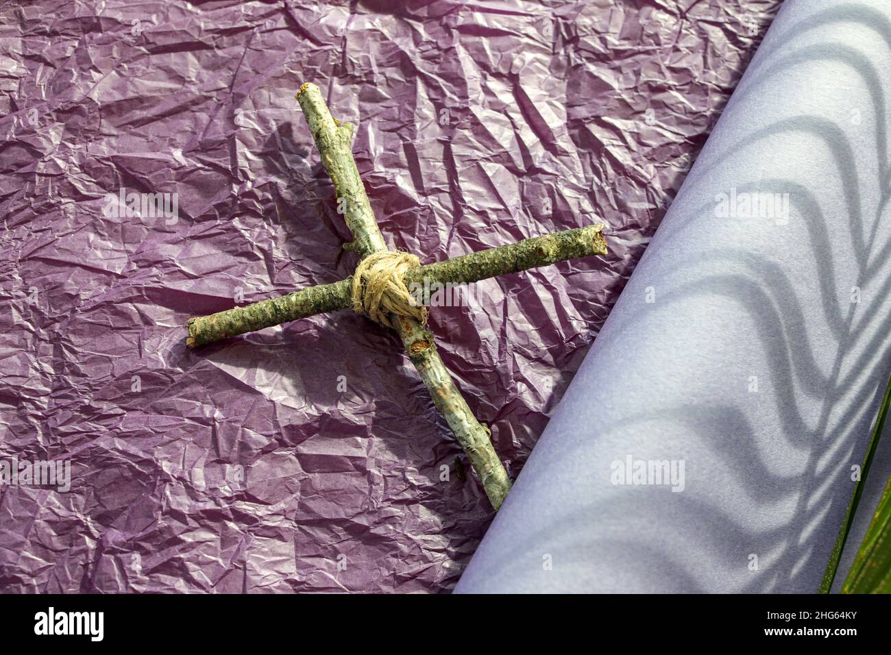 Good Friday, Lent Season and Holy Week concept. A Christian cross and ...