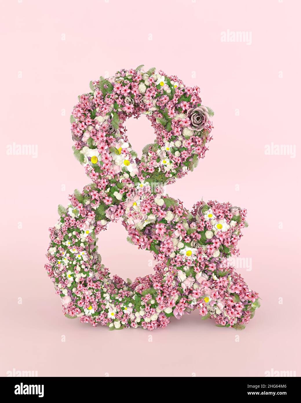 Creative and caracter concept made of fresh Spring wedding flowers ...