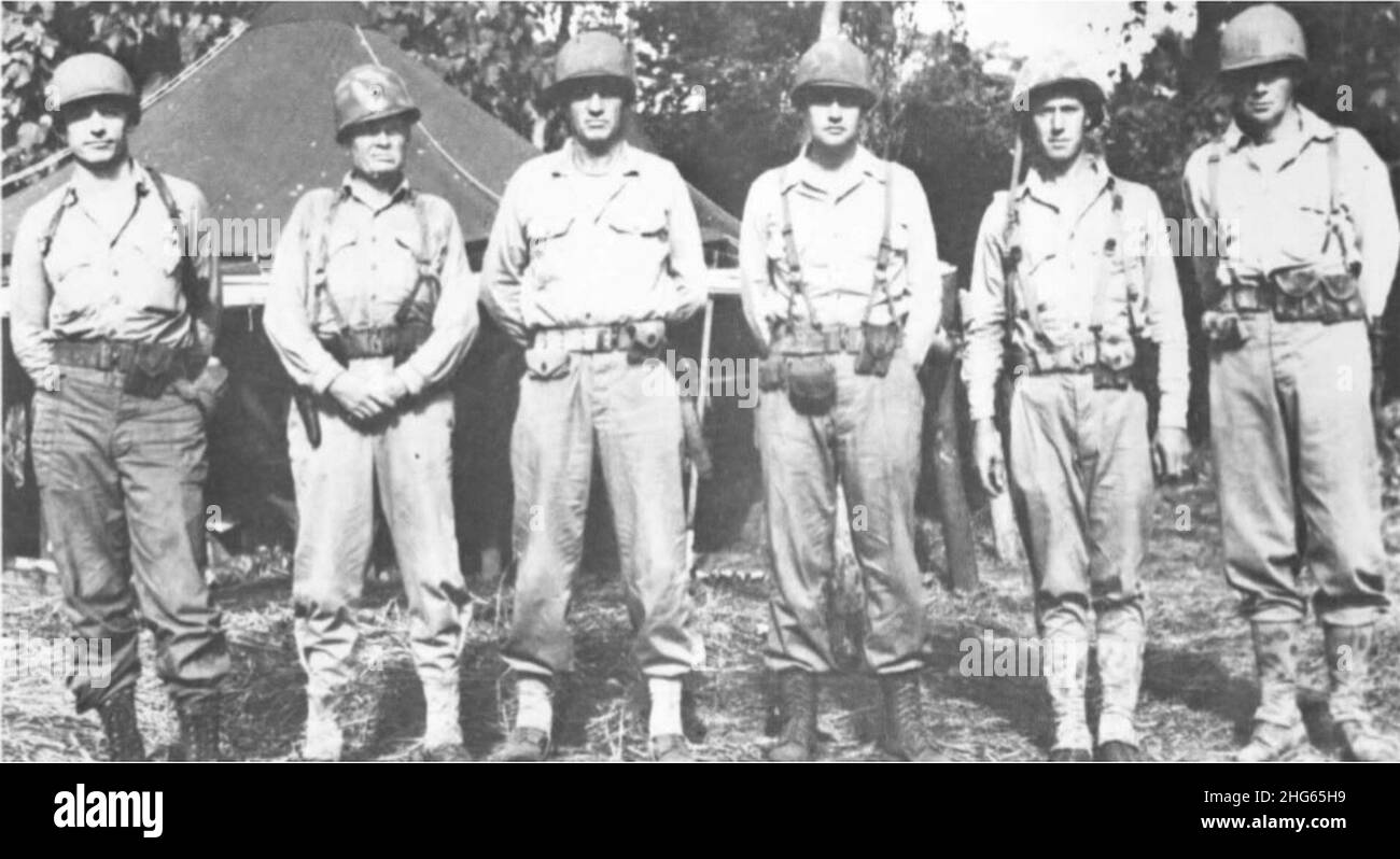 Senior officers of 7th Marines, 1944 Stock Photo - Alamy