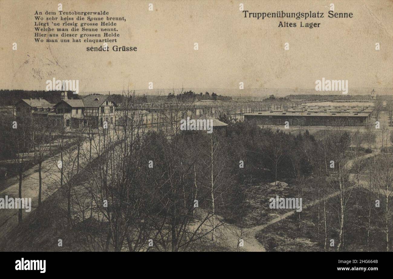 Sennelager, Nordrhein-Westfalen - Truppenübungsplatz, Altes Lager Stock ...