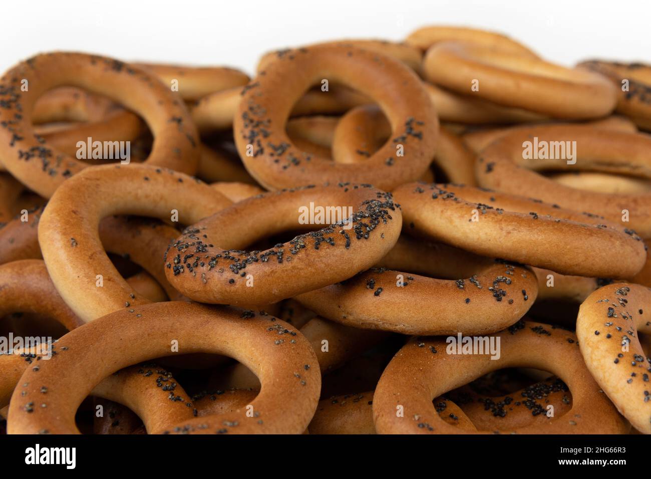 poppy bagels background, side view, food bakery concept Stock Photo - Alamy