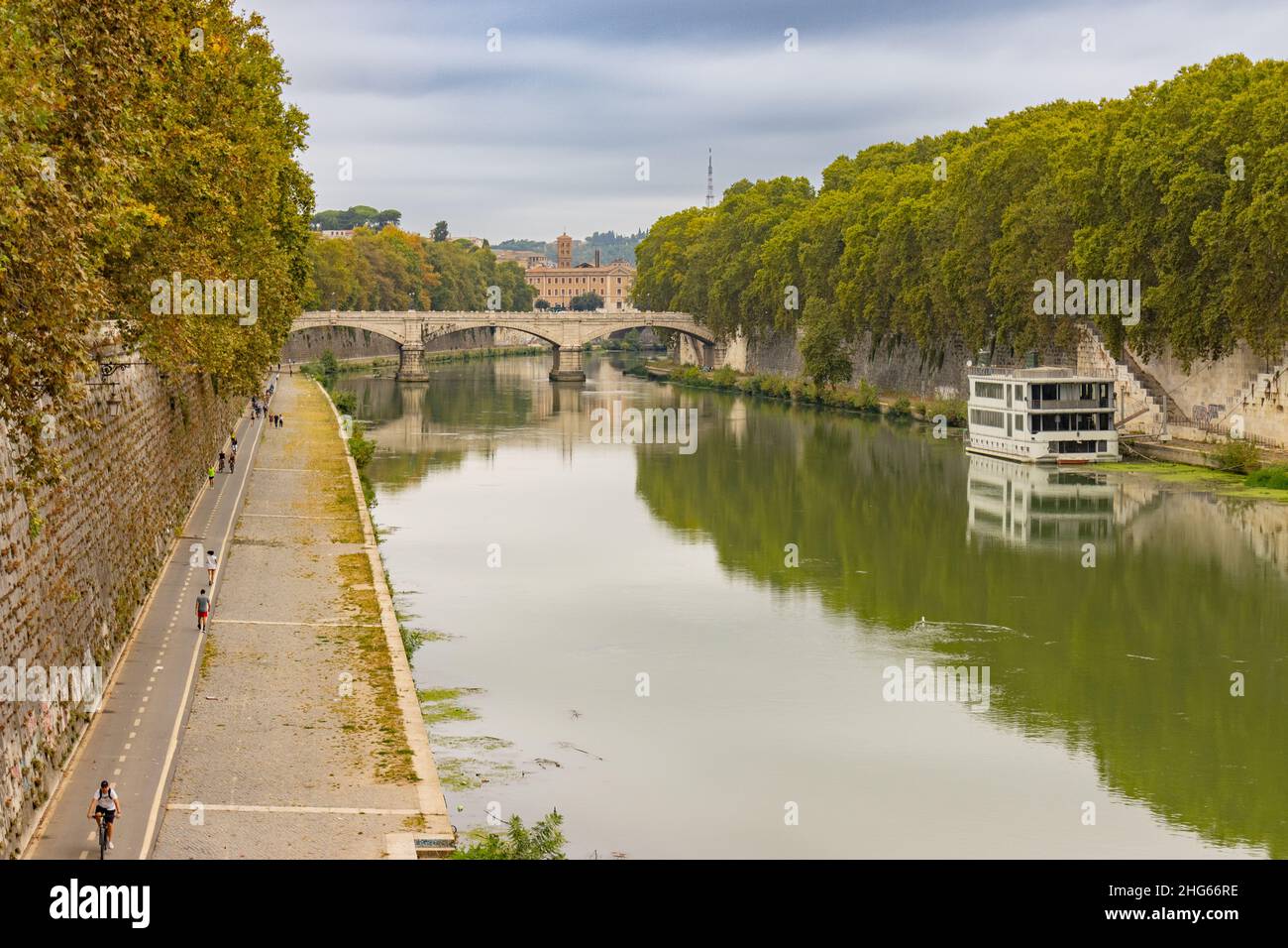 Pons Cestius Bridge - is an ancient Roman bridge connecting the right ...