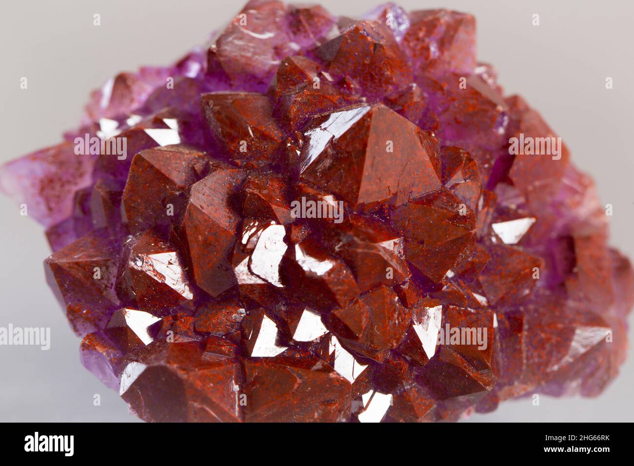 red quartz mineral specimen stone rock geology gem crystal Stock Photo ...
