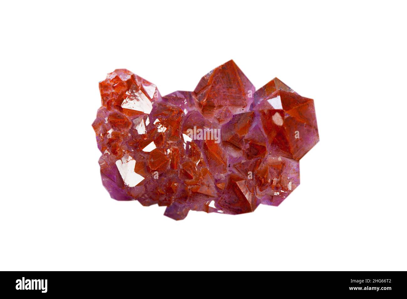 red quartz mineral specimen stone rock geology gem crystal Stock Photo ...