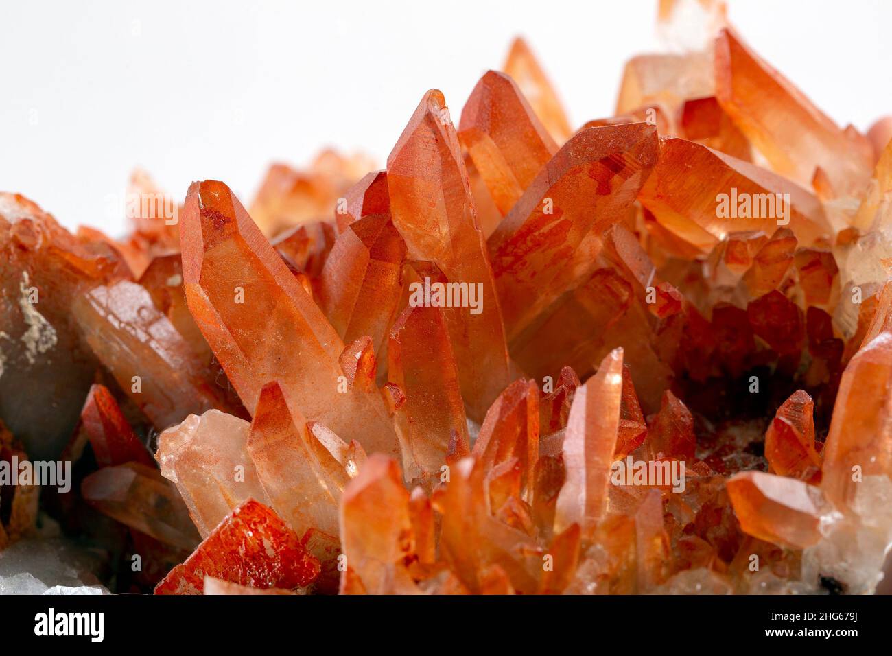 red quartz mineral specimen stone rock geology gem crystal Stock Photo ...