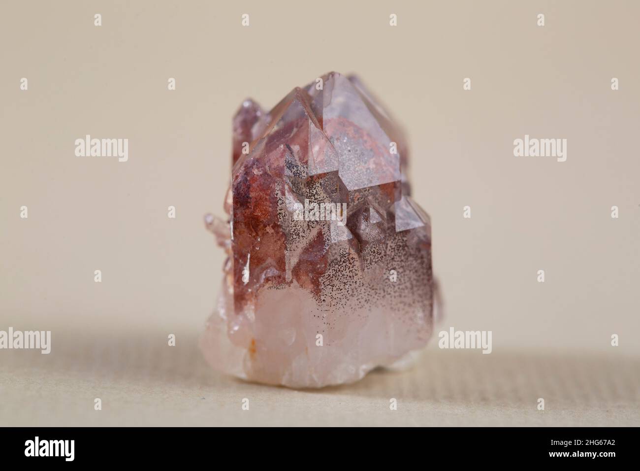 red quartz mineral specimen stone rock geology gem crystal Stock Photo ...